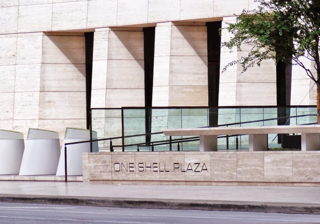 Houston in Pics: 1 Shell Tower and Plaza after renovation (various angl