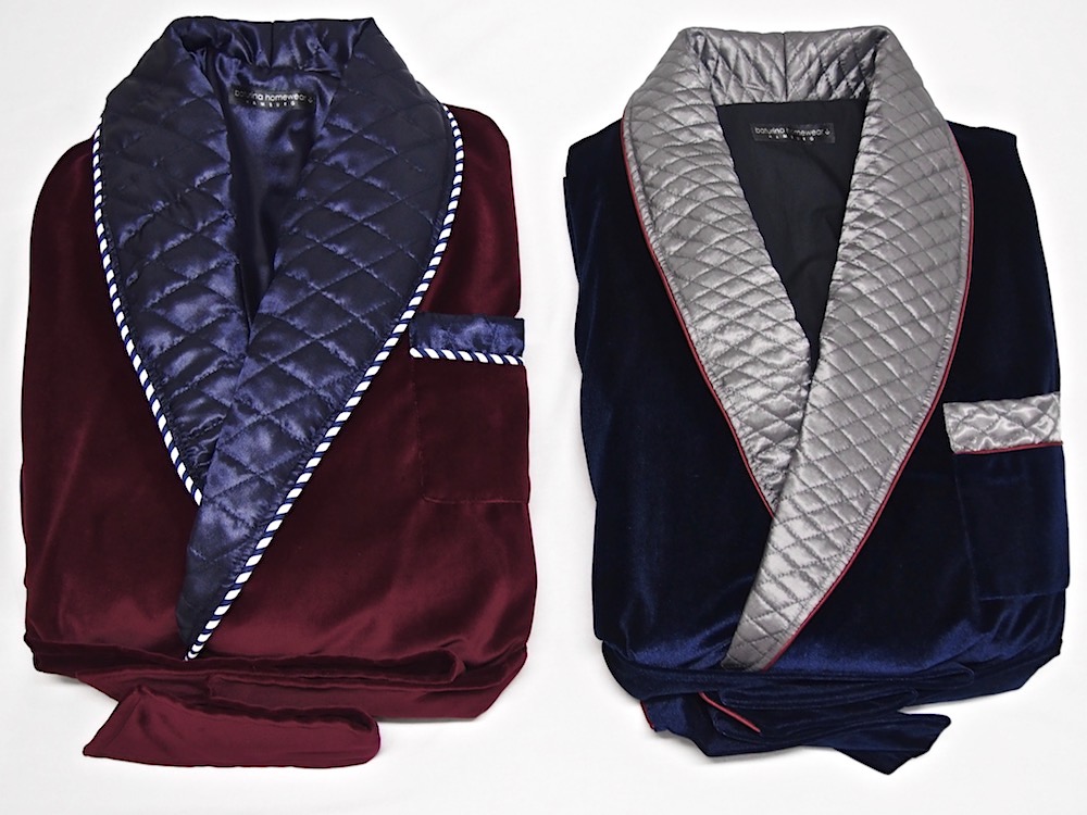 Men's Velvet and Quilted Silk Luxury Robe