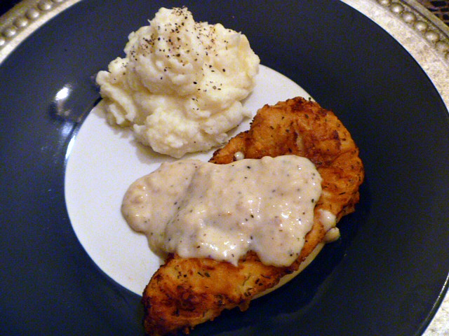 Slice of Southern: Herb Fried Chicken with Black Pepper Gravy
