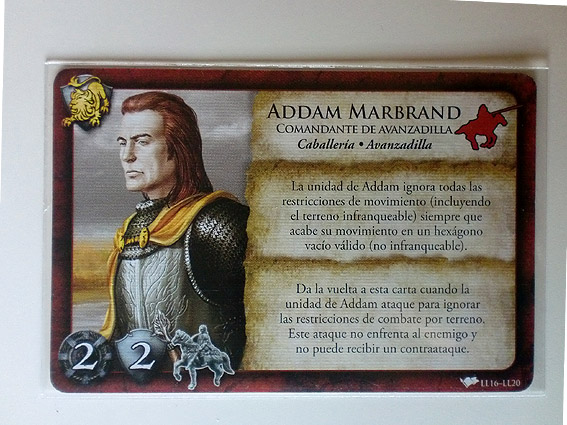 : COMANDANTES LANNISTER. ADDAM MARBRAND (ROL 1) Comandante de Avanzadilla