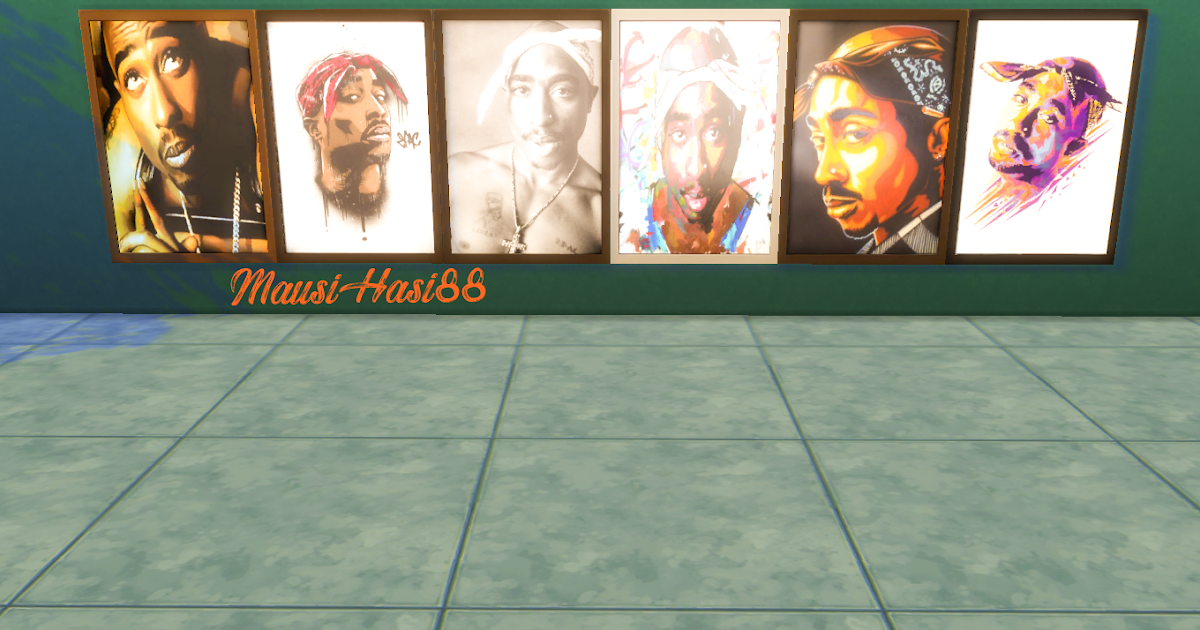 MausiHasi88 Creation: Tupac Set for Sims 4