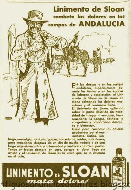 Antiguos anuncios de antes: Linimento de Sloan (medicina) (37 anuncios)