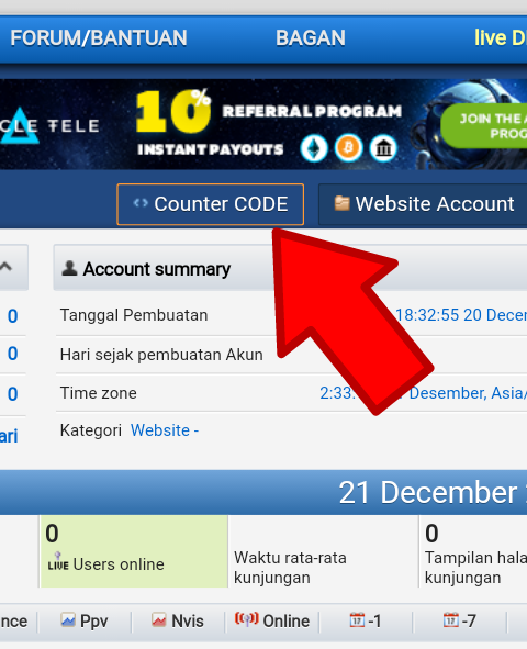 Cara Mendaftar Dan Memasang Counter Code Hitstat Terbaru | Cara Tepat