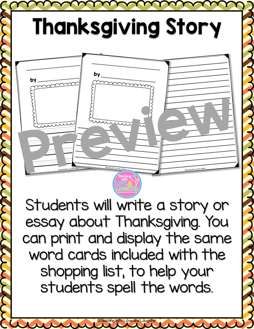 Teaching With Love and Laughter: Thanksgiving Literacy Center Activities