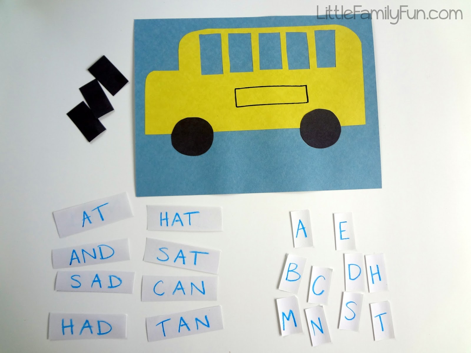 Little Family Fun: School Bus Spelling