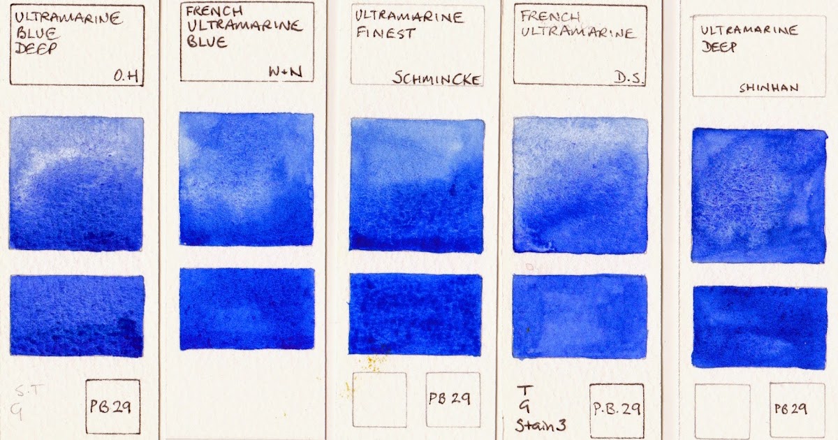 Jane Blundell Artist: Watercolour Comparisons 8 - Blues