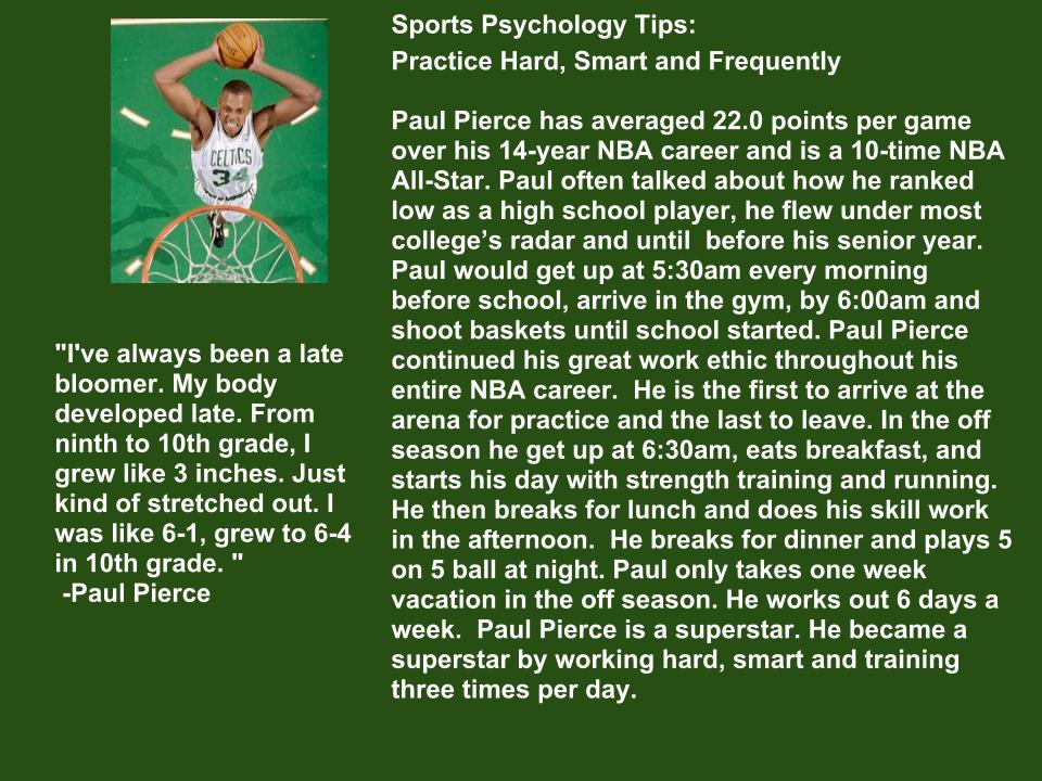 Keith McAdams Coaching Tips: Sports Psychology Tips