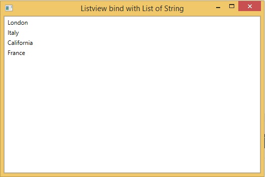 Computer Programming How To Bind Listview With String List Wpf 9440