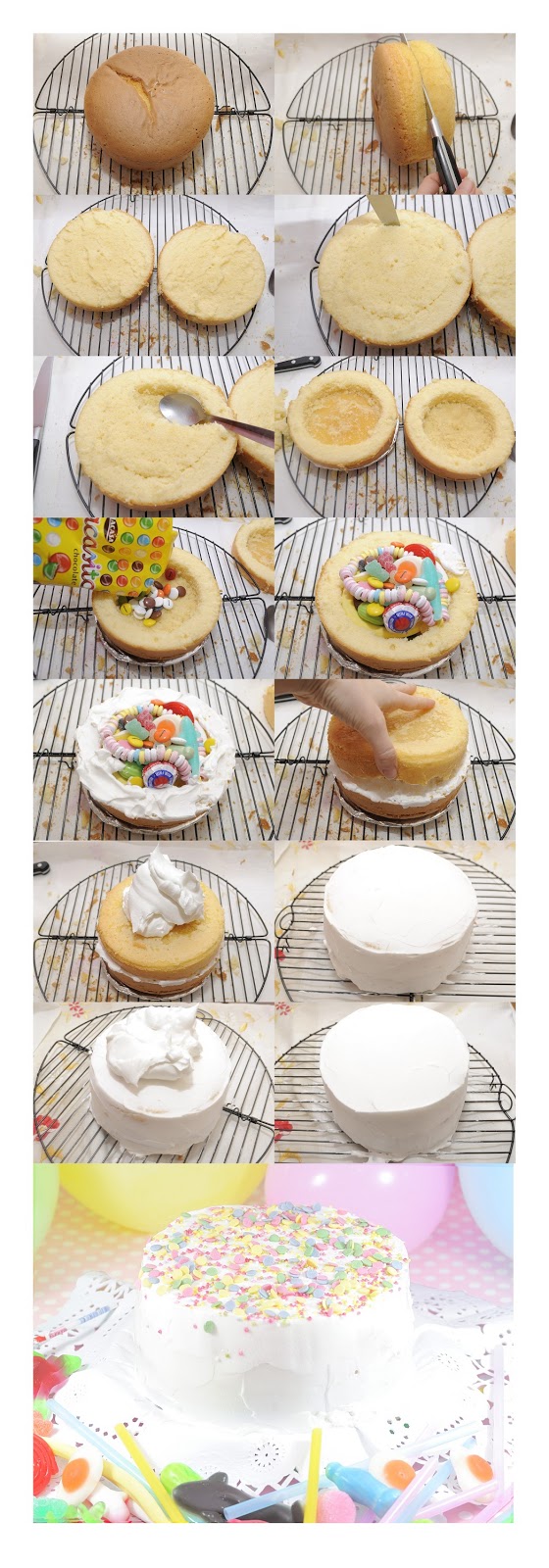Escuela de Cupcakes: Tutorial Piñata Cake