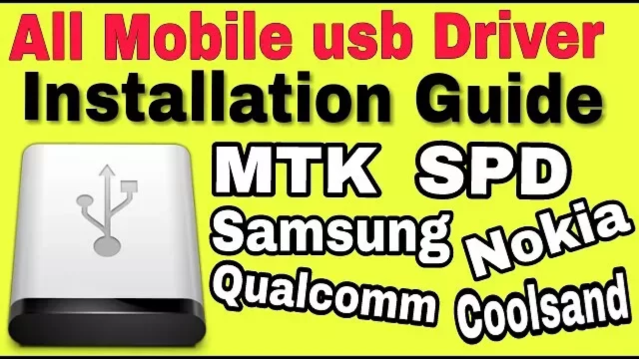 Install all mobile driver | samsung | Nokia | MTK | SPD | qualcomm ...