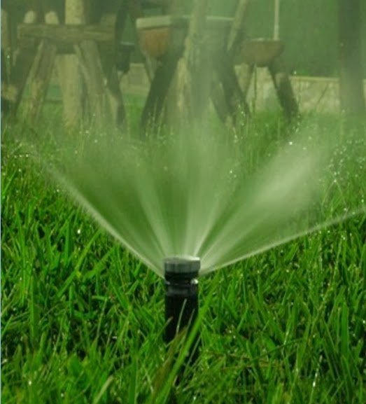 Riego por aspersión... - Las manos en la tierra