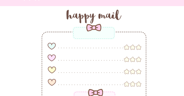 Happy Mail List Personal Planner Inserts - freebies - ohappydoodles