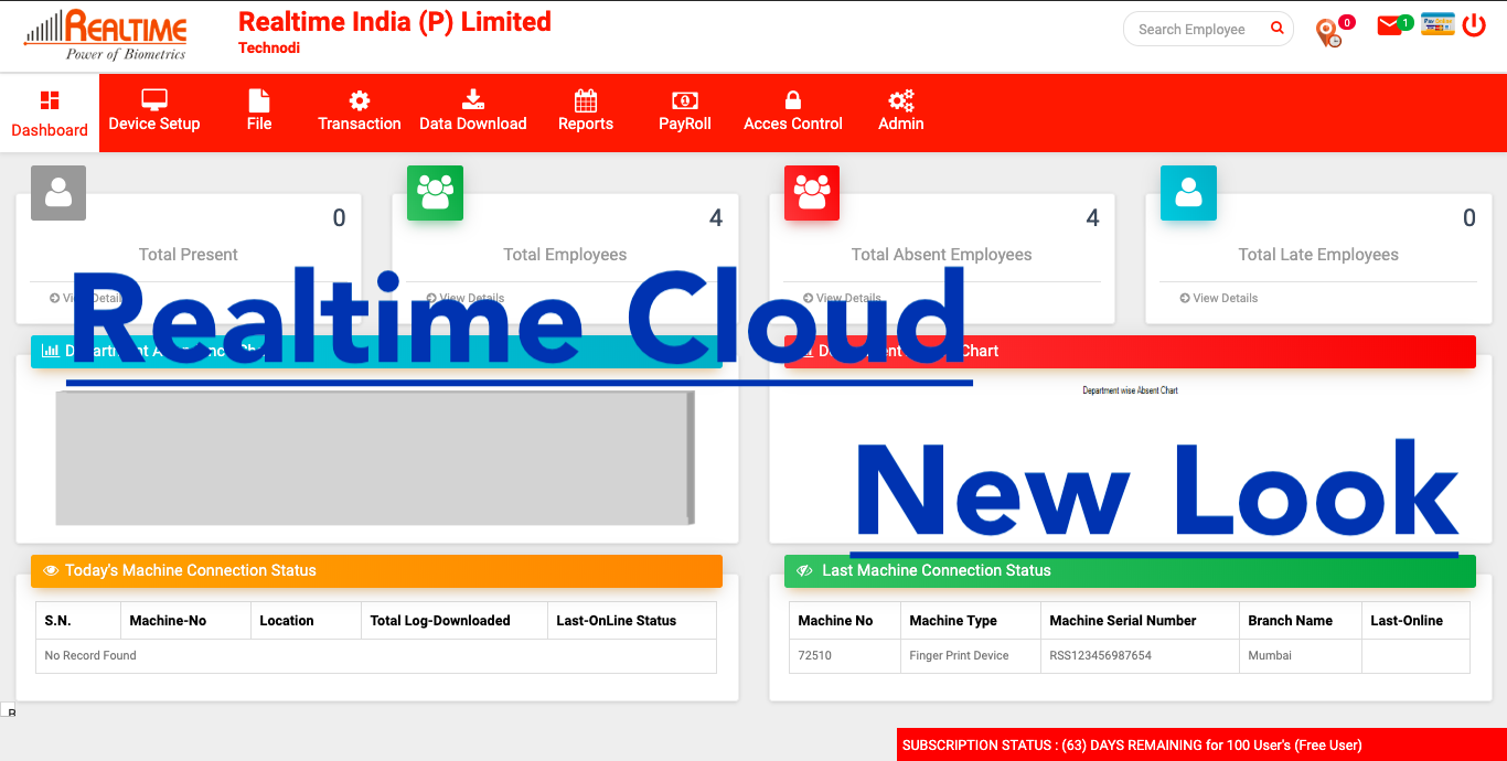 New look of Realtime Web software.