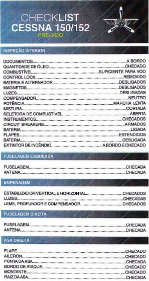Formação de Piloto: Checklist Cessna 150 / 152 - Pré-Voo