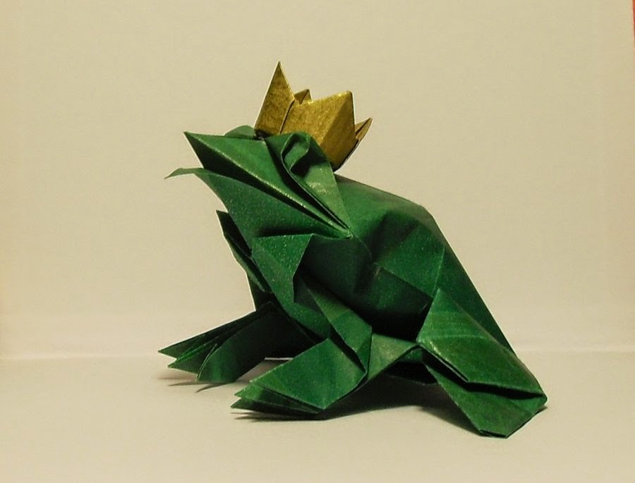 make easy origami frog ~ art and craft kids