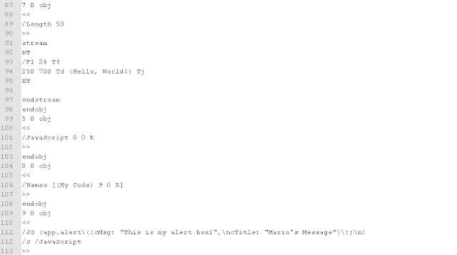 Mario's Security Blog: Decode PDF and Extract Javascript