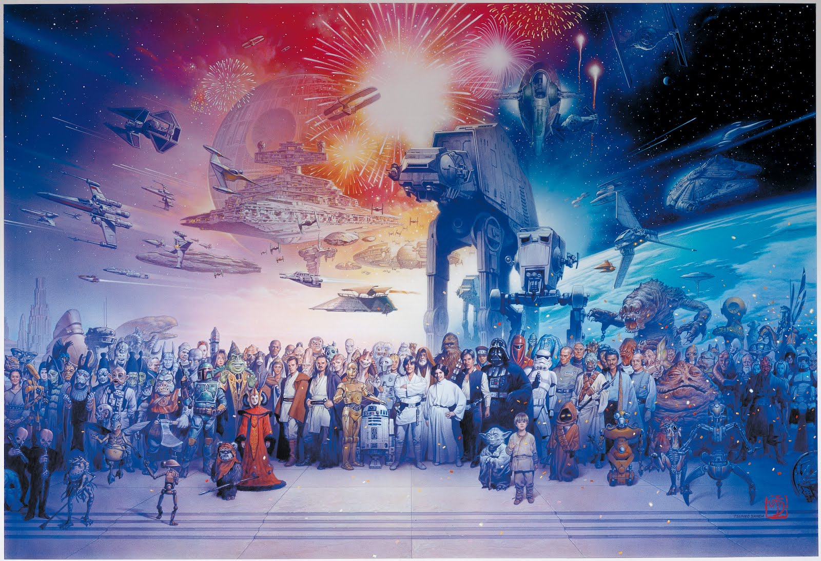 Los dotes artísticos de.... Tsuneo Sanda con Star Wars