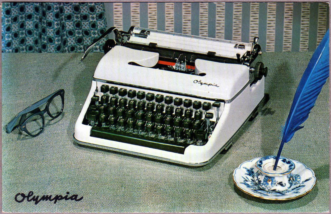 Olympia typewriter postcards/ /THE TYPEWRITER REVOLUTION
