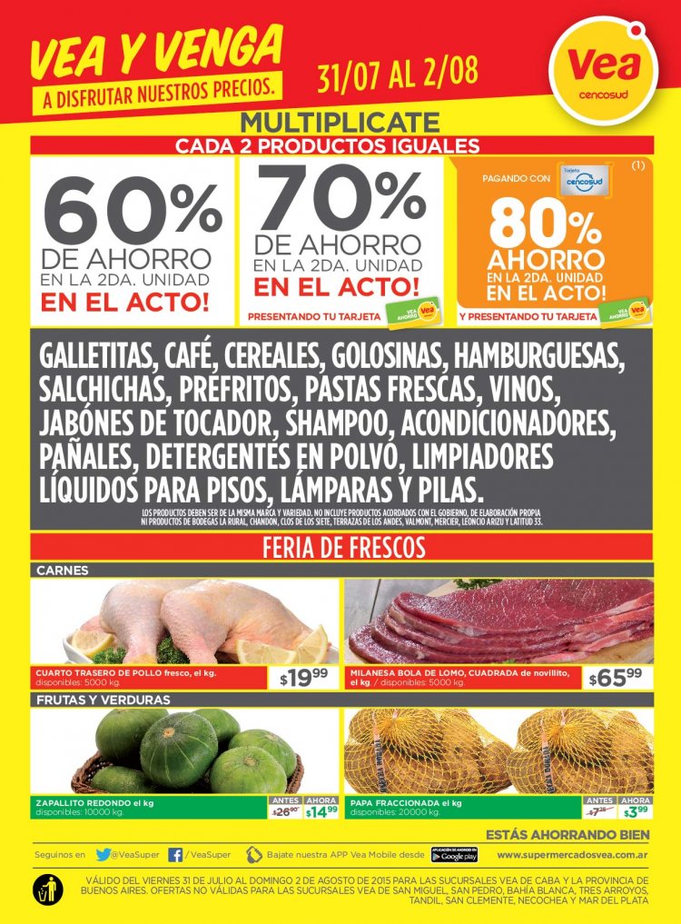 Ofertas y Promos en Argentina: Ofertas VEA fin de semana