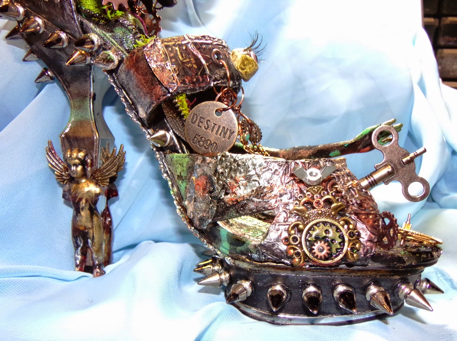JuJu Crafts: Altered Steampunk High Heeled Shoe Featuring Barbie and ...