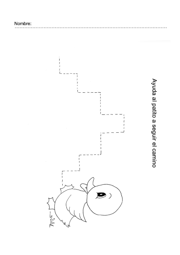 Repasar lineas punteadas para niños de preescolar : FICHAS PARA NIÑOS