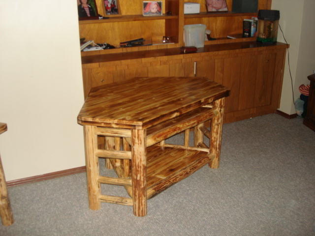 Twisted Pine Log Furniture: T.V Stand