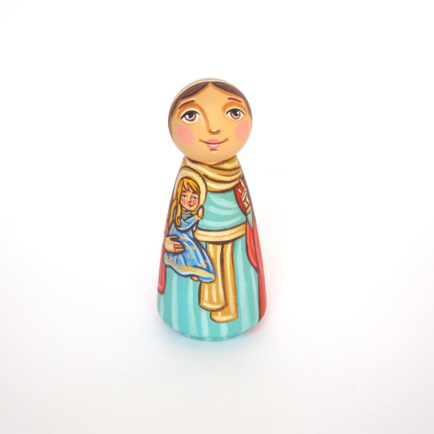 Under Angel Wings: Saint Anne - hand painted patron saint figurines ...