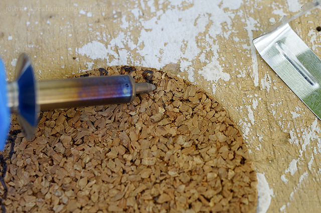 Cork pyrography coasters - Journey into Creativity