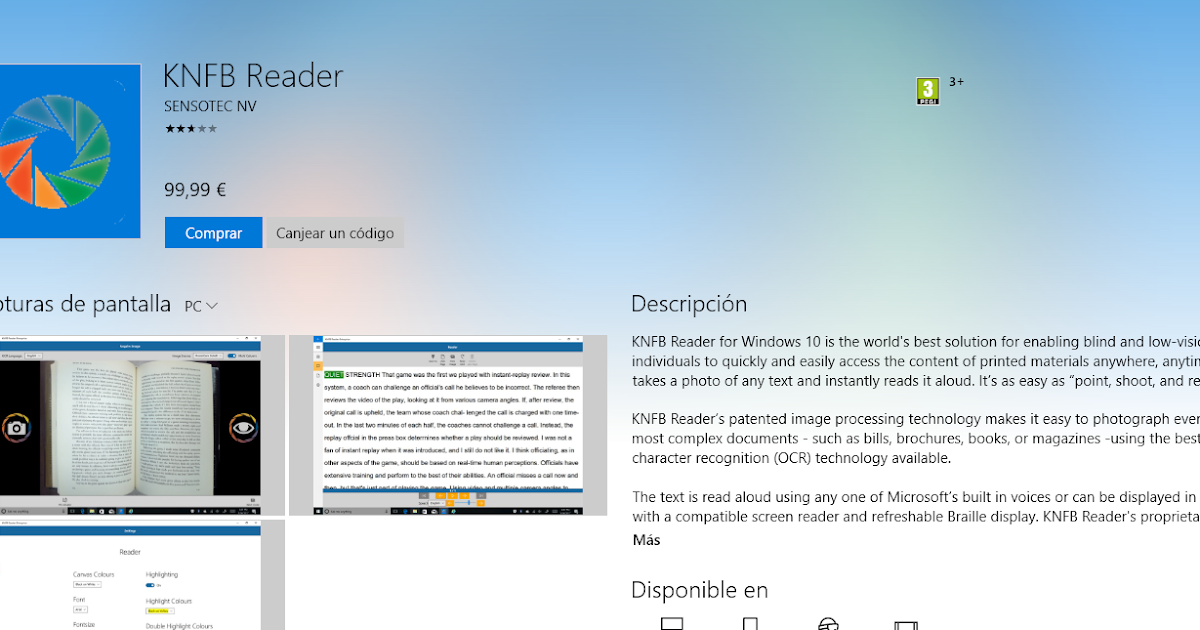 Alvaro Domingo Zurdo: El lector KNFB para Windows 10