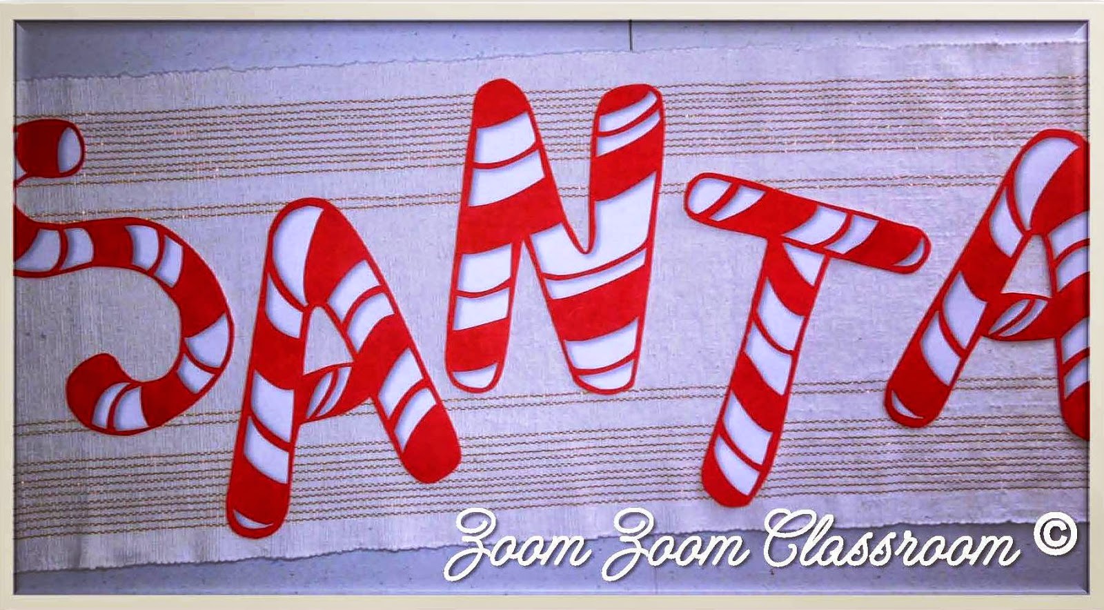 Lessons by Molly: Spell S-A-N-T-A with Peppermint Letters