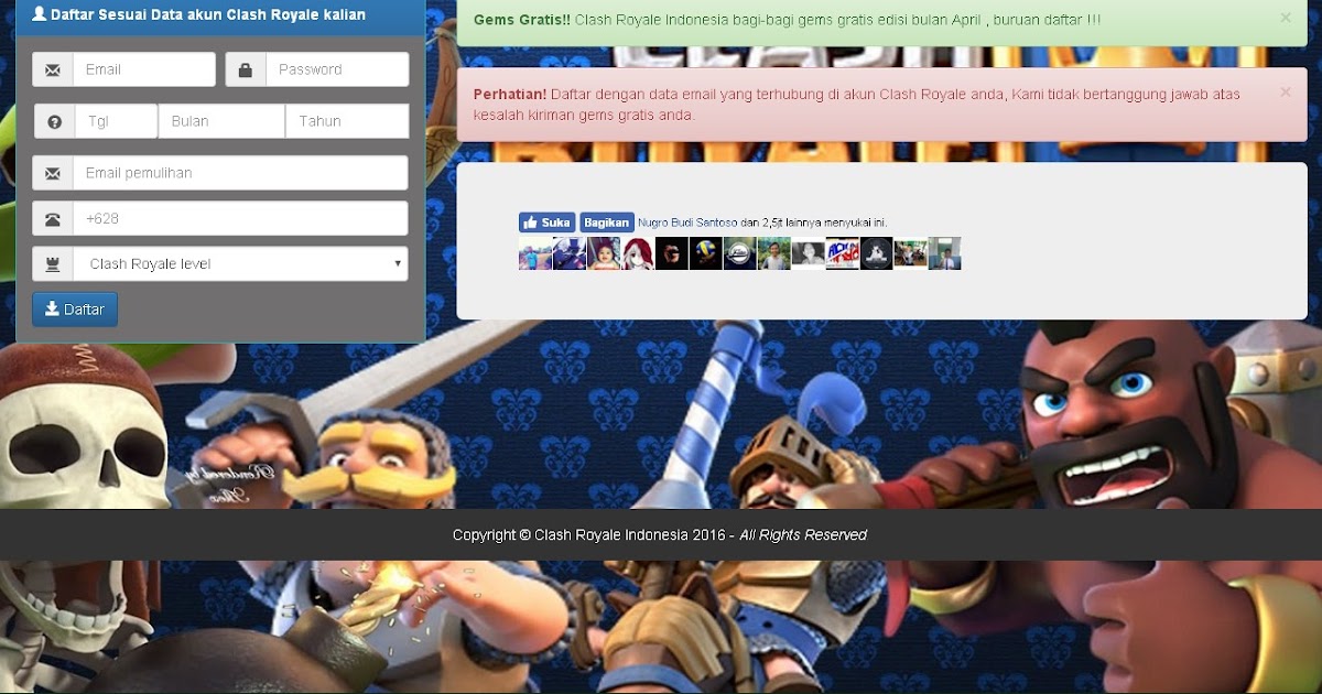 Script Phising Clash Royale ( Send Mail + Good Appearance ) - Developer Wiki Tech.