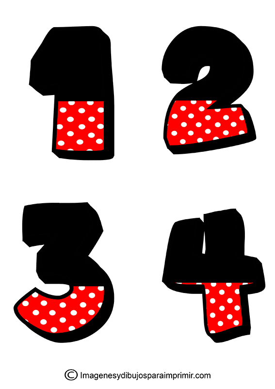 Números de mickey Mouse para imprimir en PDF-Colorear dibujos,letras ...