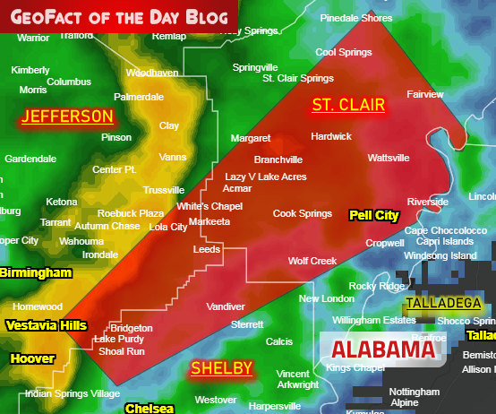 GeoFact of the Day: 2/6/2020 Alabama Tornado Warning 3