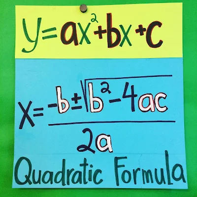 Scaffolded Math and Science: Quadratics Posters