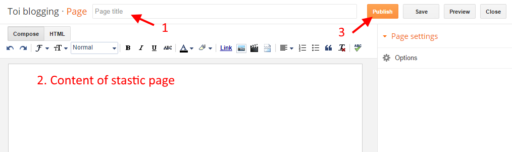 How to create a static page in Blogger - Tricks AZ