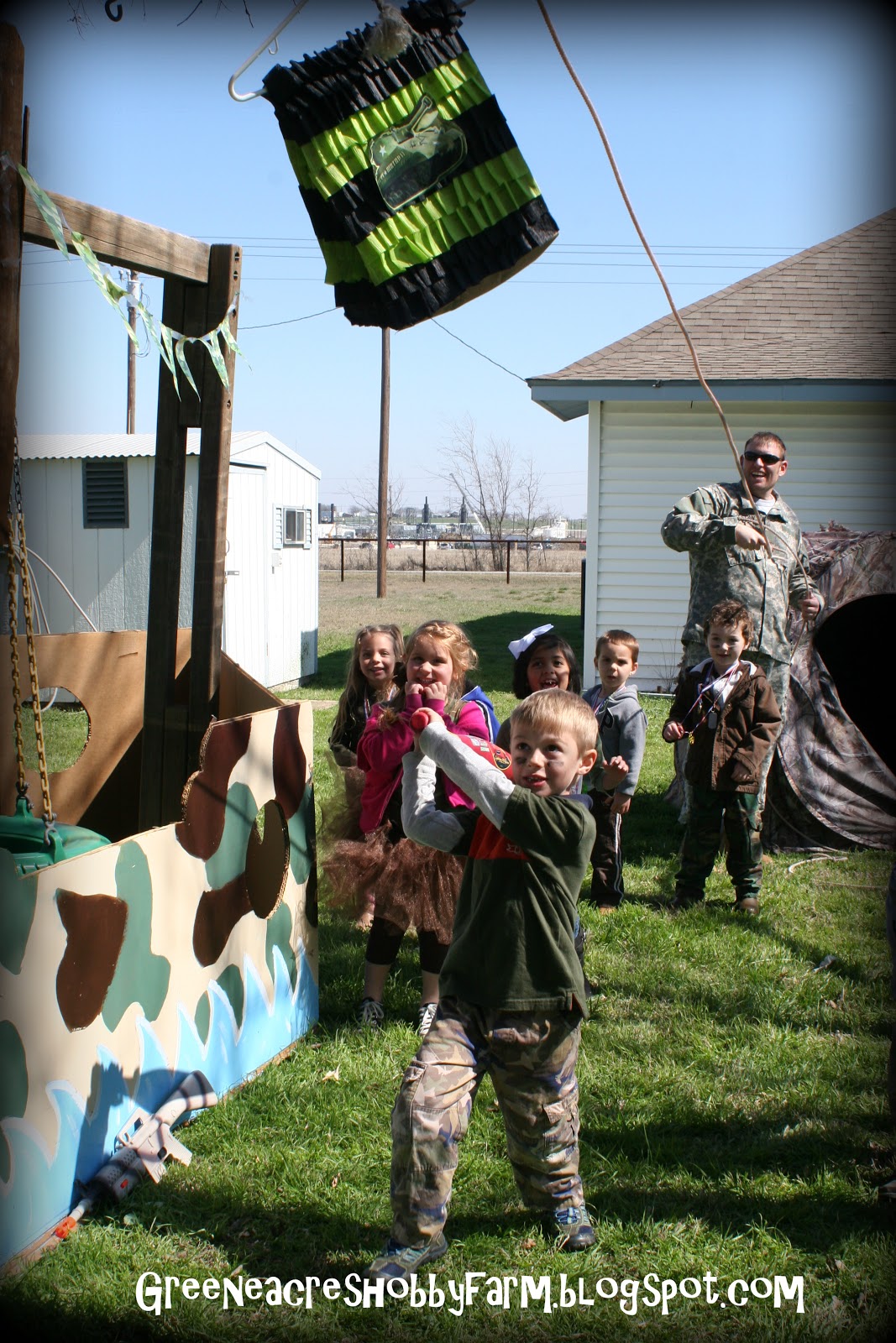 Greene Acres Hobby Farm: Army Camoflauge Birthday Party