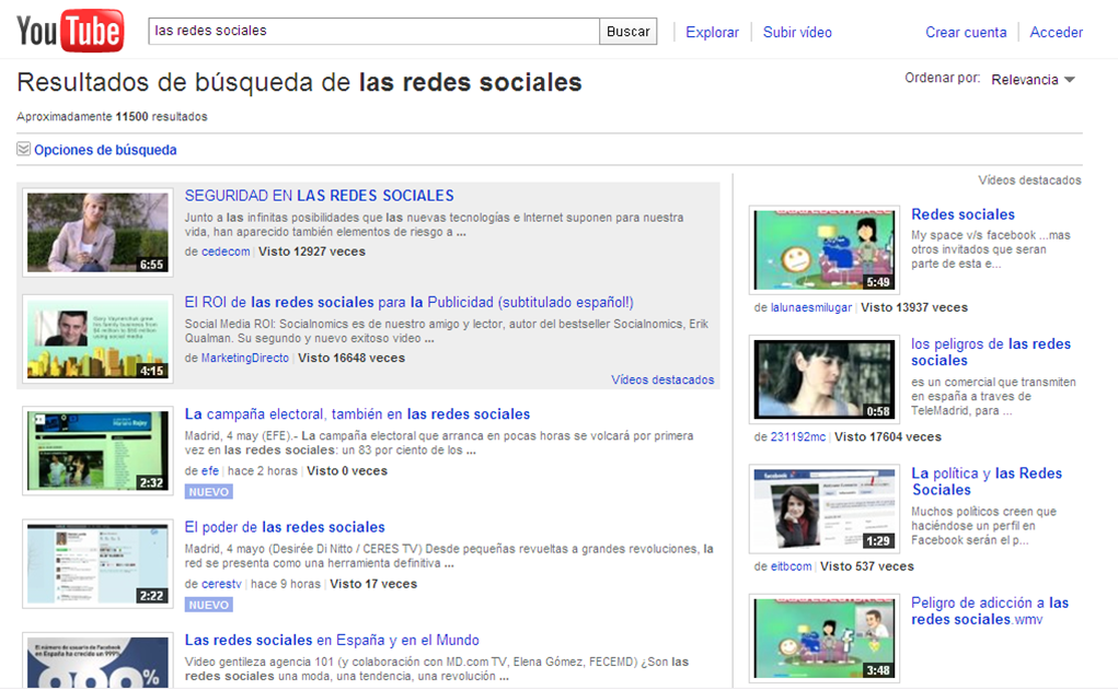 LAS REDES SOCIALES: su uso adecuado: Fuentes de Información de las ...