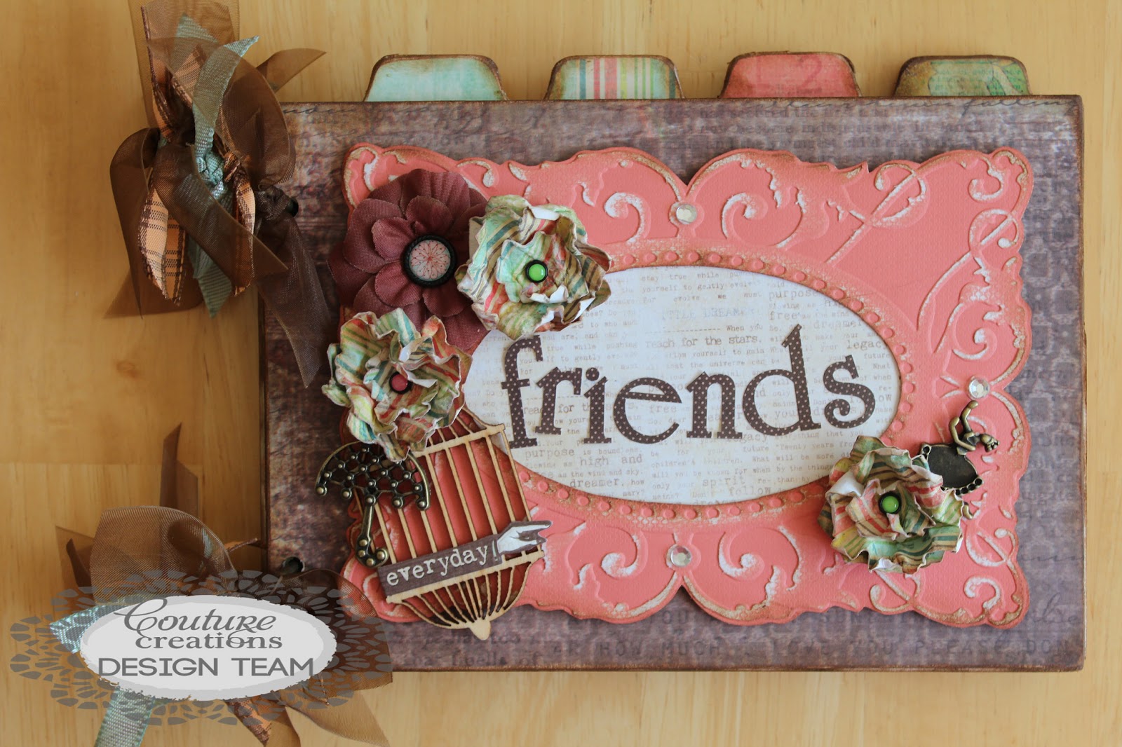 Pam Bray Designs: A Girl with Flair: Friends Mini Album with Couture ...