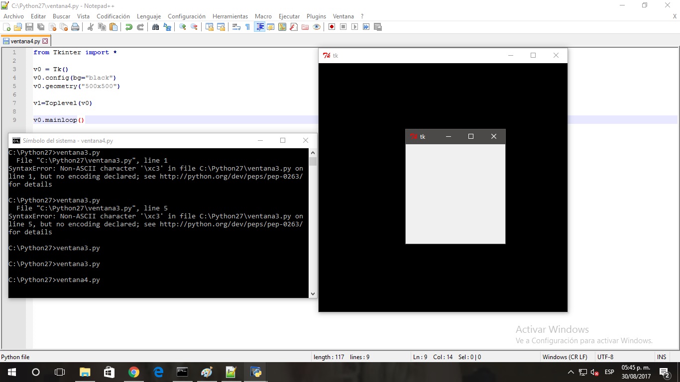 Graficación - Carlos Ernesto Guzmán Rubio: Programas de Ventanas en Python