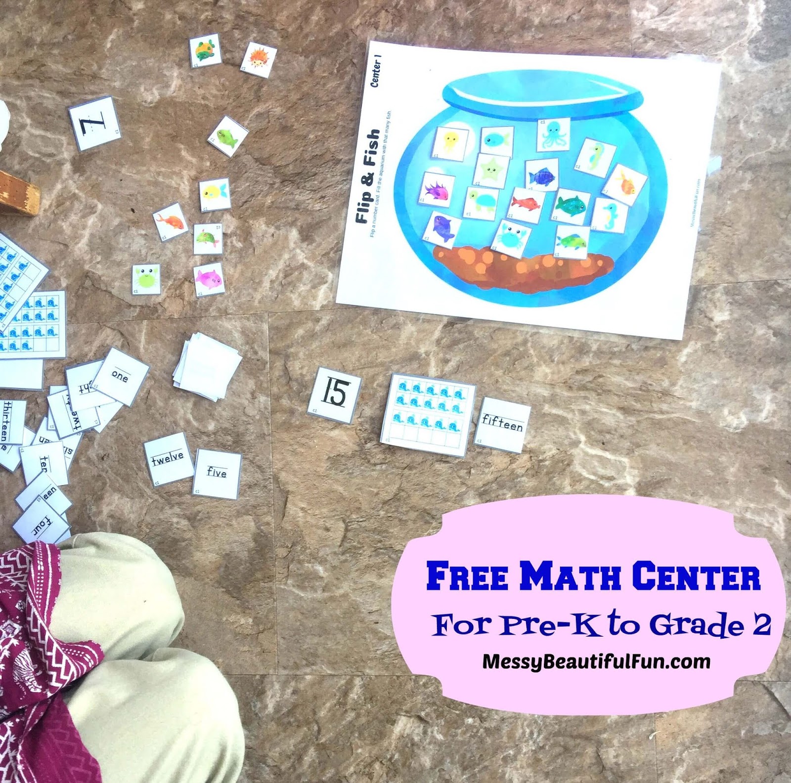Messy, Beautiful, Fun: Free Math Center Printable: Fish Flip