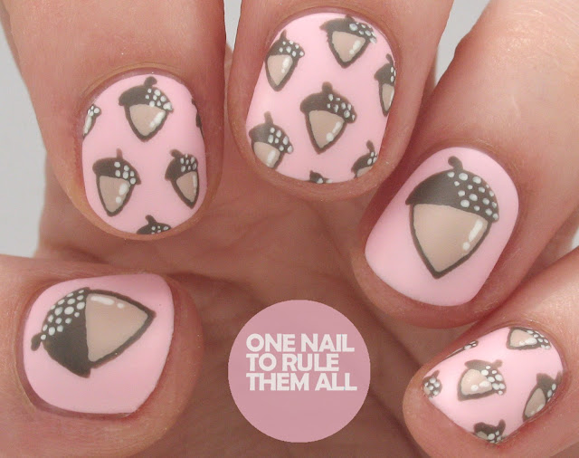 One Nail To Rule Them All: Pink Cartoon Acorns for Divine Caroline