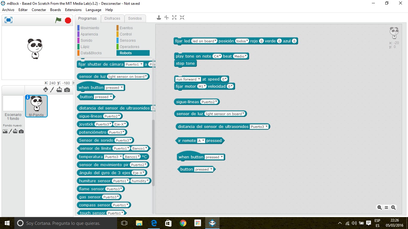 Diario de un pequeño informático: Los primeros pasos con mBot
