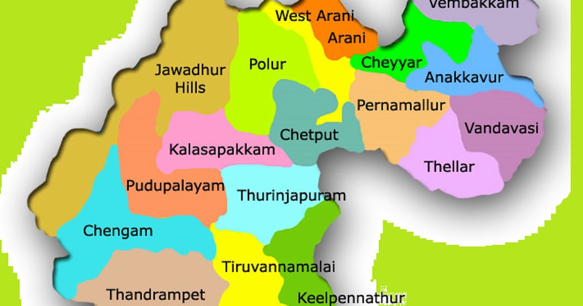 THIRUVANNAMALAI TOURIST MAP | TOURIST ATTRACTIONS IN THIRUVANNAMALAI ...