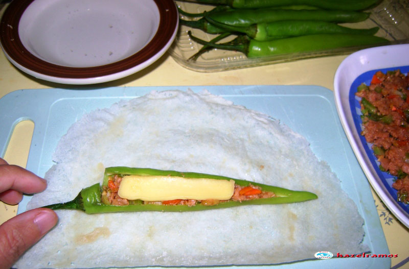i am the cook!: Lumpiang Sili (Green Chili Spring Rolls)
