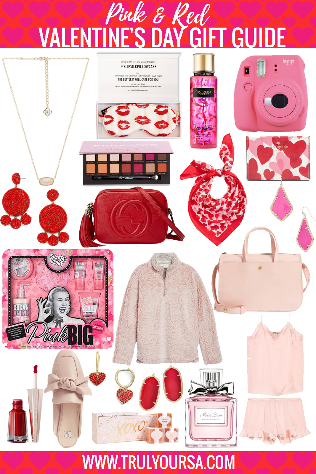 TRULY YOURS, A.: Pink & Red Valentine's Day Gift Guide for Her