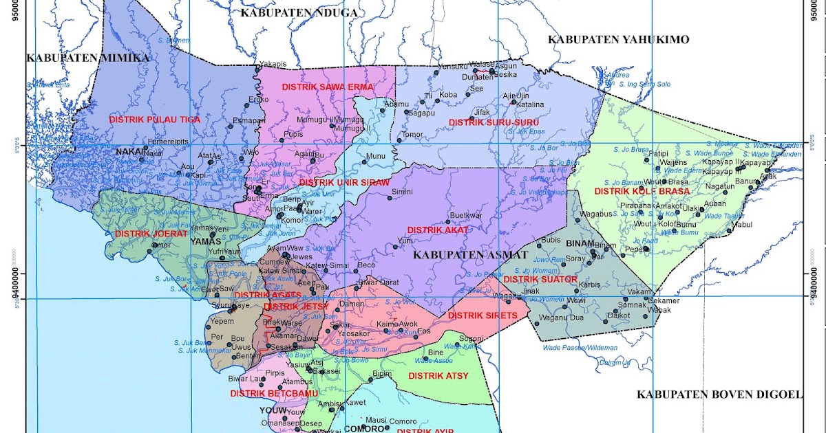 P3MD ASMAT PAPUA: PETA WILAYAH KABUPATEN ASMAT
