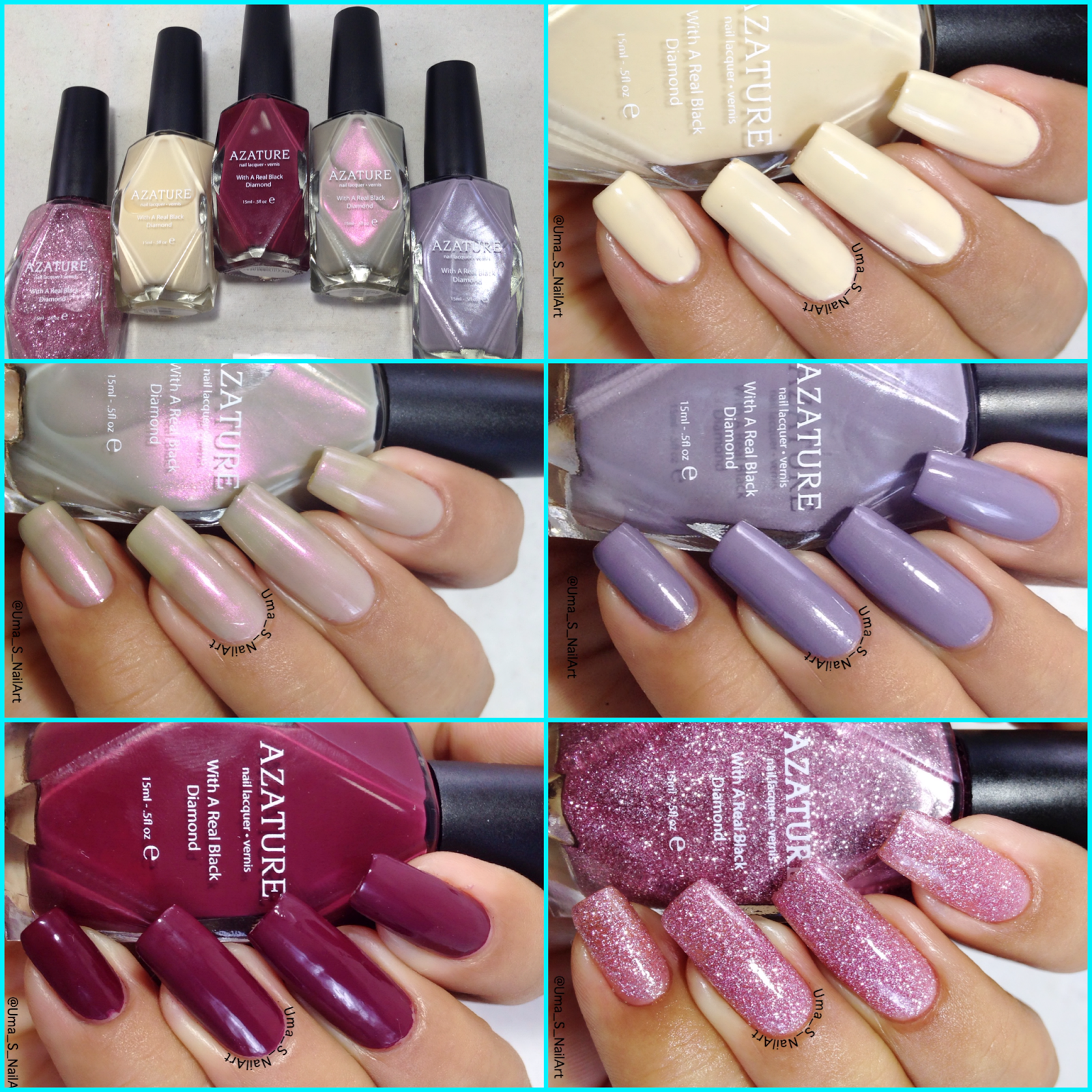 Azature Polishes Review and Swatches..