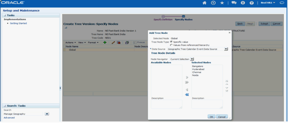 Oracle HCM: How To Setup Calendar Events By Locations (Doc ID 1917689.1)