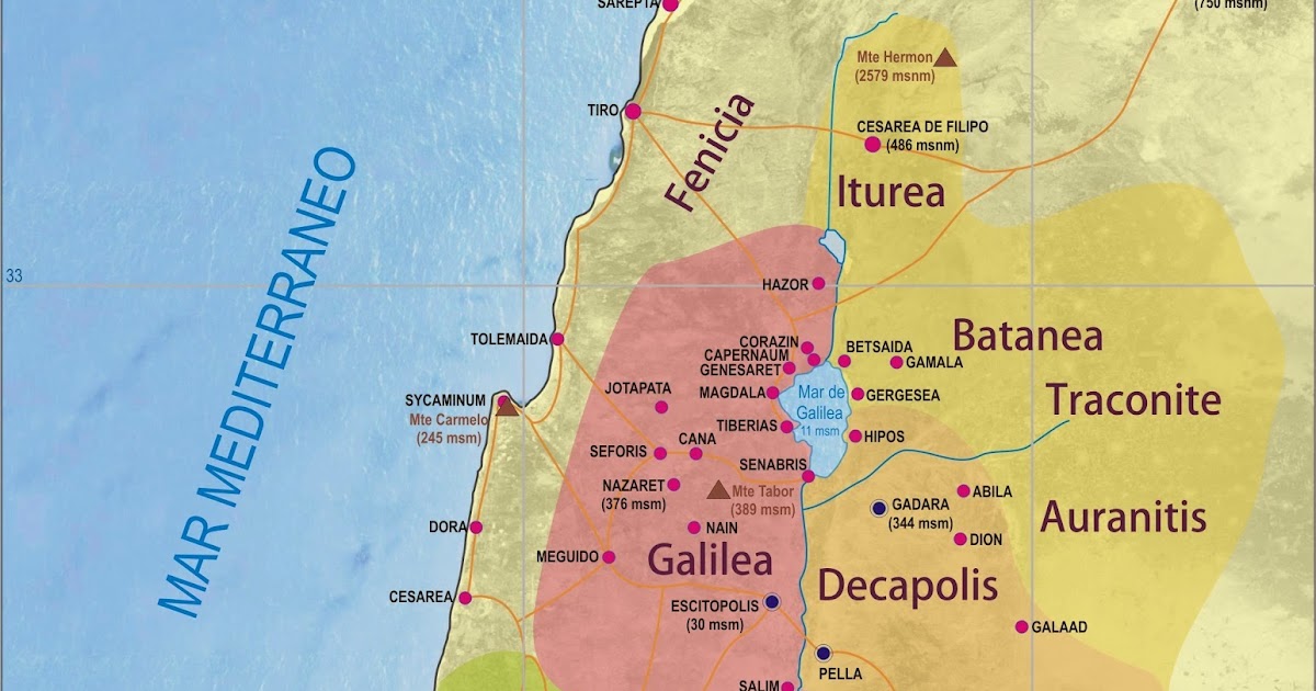 Ministerio APOYO BÍBLICO: MAPA DE ISRAEL SIGLO I