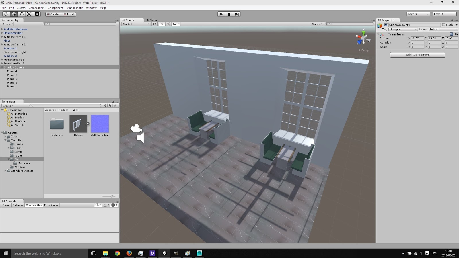 DH2323 Modelling Project: Creating the final scene in Unity